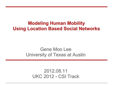 Modeling Human Mobility Using Location Based Social Networks Pdf