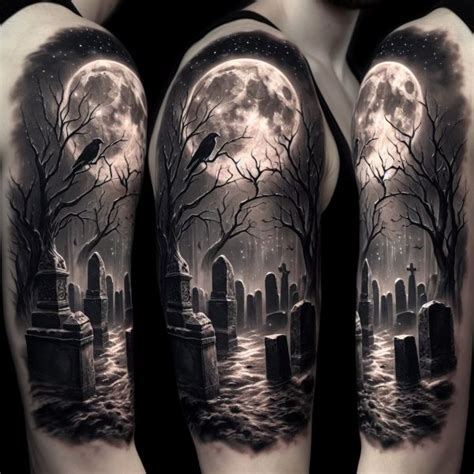 57 Graveyard Tattoo Ideas To Inspire Your Next Ink From Eerie To