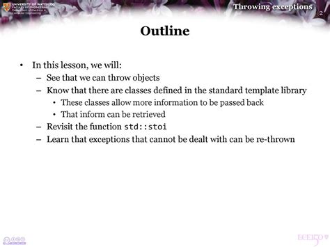 Throwing Exceptions Ppt Download
