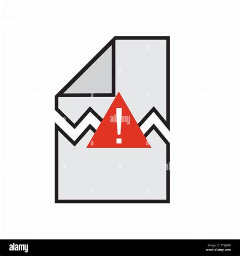 Corrupted File Damaged Data Vector Stock Vector Image Art Alamy