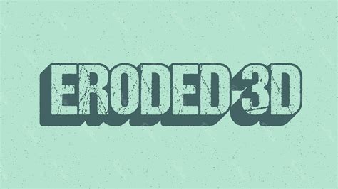 Eroded 3d Text Effect Vector File Illustrator Premium