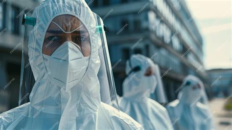 Premium Photo Healthcare Workers In Ppe Stand Vigilant In The Fight Against A Pandemic