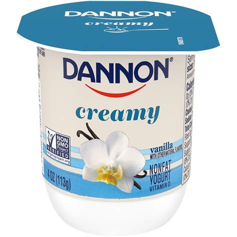 Dannon Creamy Vanilla Nonfat Yogurt 4 Oz Delivery Or Pickup Near Me