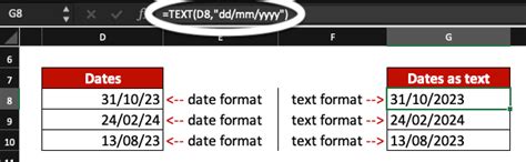 Excel Convert Date To Text Function