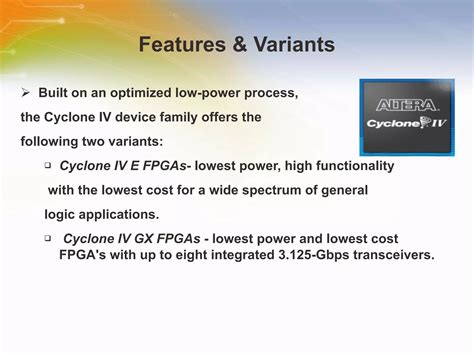 Cyclone Iv Fpga Device Ppt