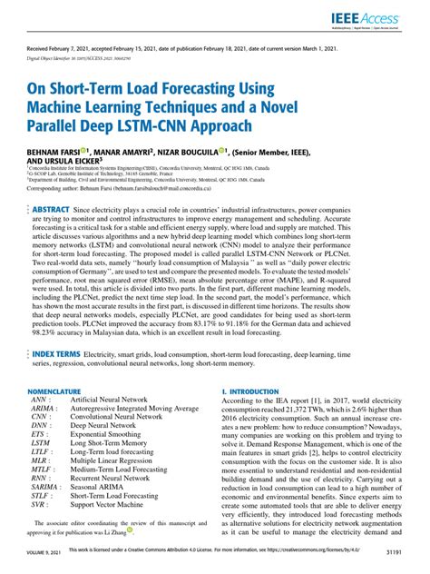 On Short Term Load Forecasting Using Mac Pdf
