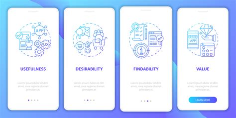 UX Usability Onboarding Mobile App Page Screen Vector Art At Vecteezy