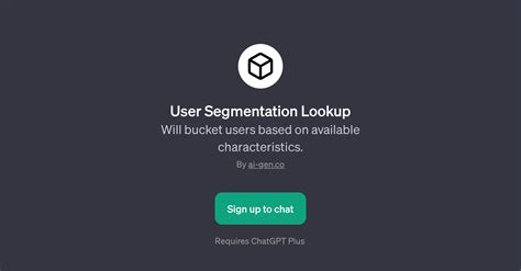 User Segmentation Lookup User Segmentation Analysis Taaft