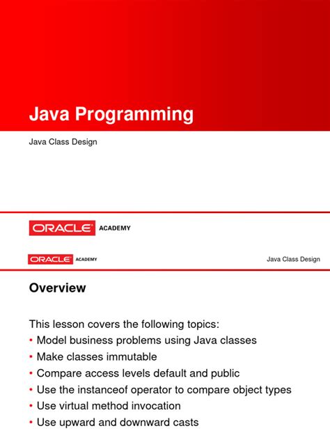 Sapt 3 Sectiunea 3 Lectia 1 Java Class Design Pdf