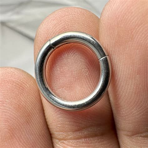 G23 Grade Titanium Segment Clicker Ring Heavy Gauge 12g Titaniumgold