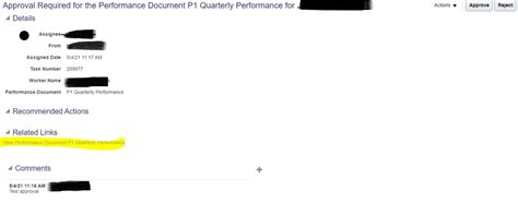 Related Links On The Approval Notification Is Grayed Out Performance Management — Cloud