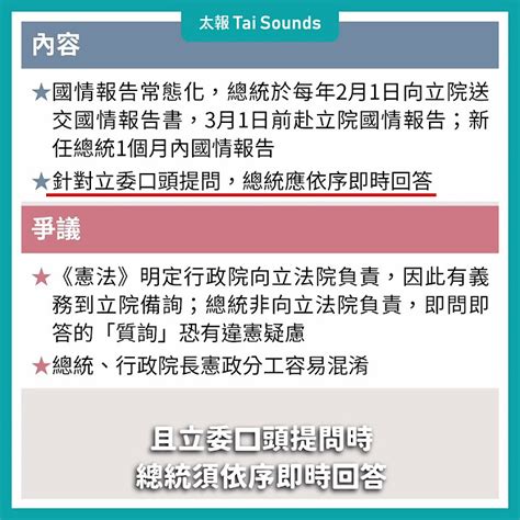 【動畫說時事】立院修法爭議／「總統國情報告」即問即答 恐混淆憲政分工 國情報告 總統 賴清德 立法院 修法 爭議 即問即答