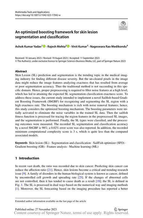 An Optimized Boosting Framework For Skin Lesion Segmentation And