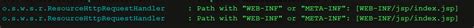 o s w s r resourcerequesthandler：path with web inf or meta inf