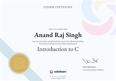 Anand Raj Singh On Linkedin Cprogramming Coding Learning Sololearn