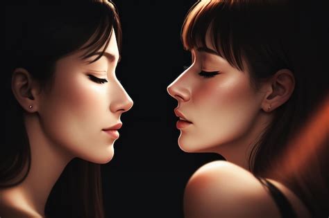 Premium Photo Lovers Embrace And Kiss Illustrated Wallpaper Background Happy Moments Cartoon