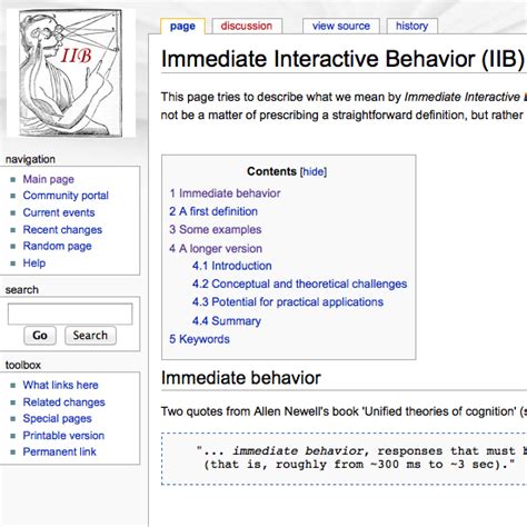 Paper Immediate Interactive Behavior Iib Neth De