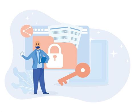 Premium Vector Characters Using Cyber Security Services Server Security And Data Protection