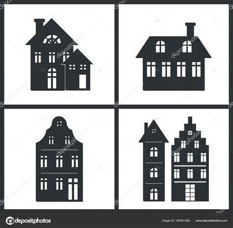 Black Silhouettes Of Buildings Vector Illustration — Stock Vector © Robuart 180061580