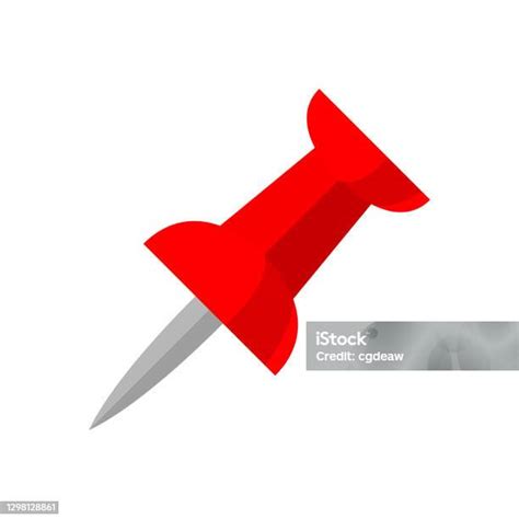 흰색 엄지 손가락 핀 일러스트 핀 푸시에 격리 된 빨간색 푸시 핀 건강관리와 의술에 대한 스톡 벡터 아트 및 기타 이미지 건강관리와 의술 교육 기 Istock