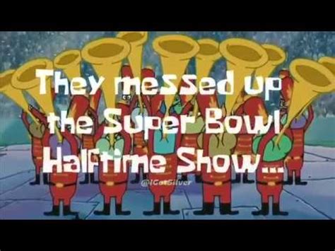 The Superbowl Half Time Show But Its Sweet Victory By Spongebob Youtube