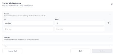 Add A Model Using Api Integration Kore Ai Docs