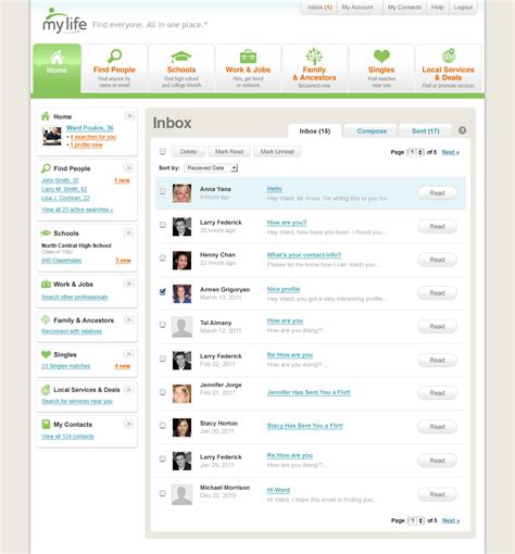 web inbox design by katty wu at