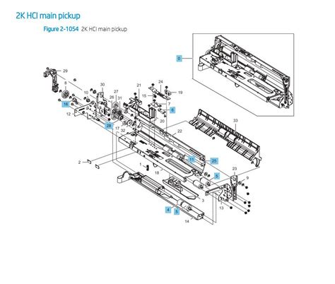 Hp Color Laserjet E87640 E87650 E87660 Printer Part Diagrams