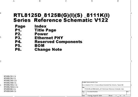 Rtl8125d8125bgis Series Reference Schematic Complete Bom Studocu