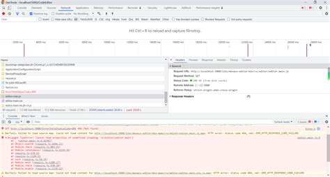 an error occurred when an embedded resource was loaded after