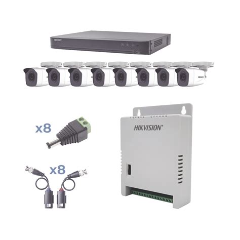 Kit Turbohd 1080p Dvr 8 Canales 8 Cámaras Bala Exterior 2 8 Mm Transceptores