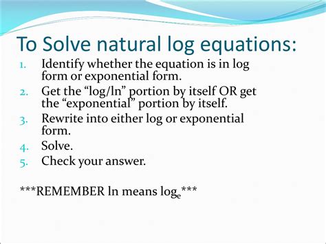 Ppt 6 7 Base “ E” And Natural Logarithms Powerpoint Presentation