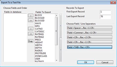 Database Editor How To Export Data To A Text File