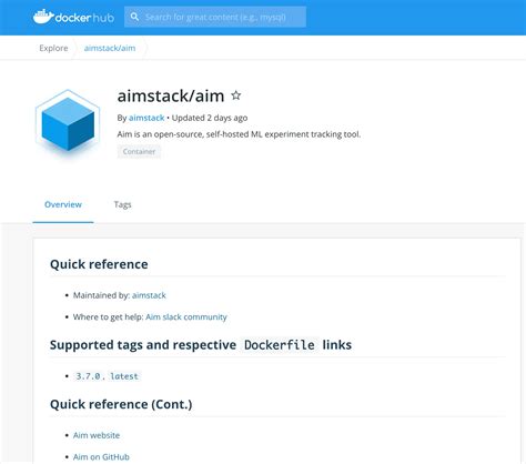 Aim 37 — Revamped Run Single Page And Aim Docker Image