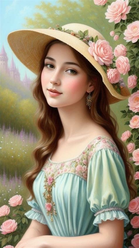 Beautiful Dolls Painting Of Girl Vintage Portraits Dark Fantasy Art