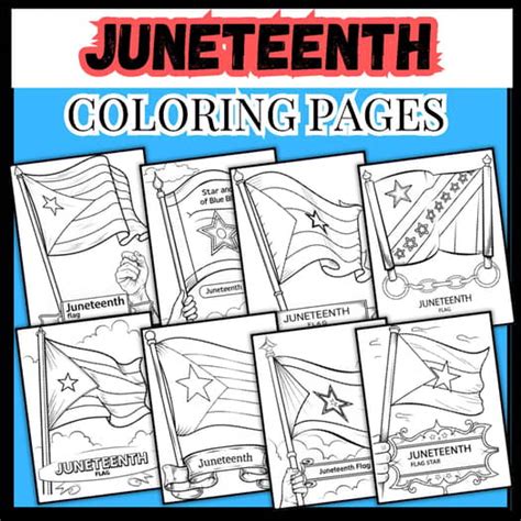 Juneteenth Flag Coloring Pages Printable Activities Black History