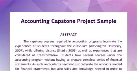 Accounting Capstone Project Sample Pdf Docdroid