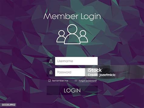 로그인입니다 양식 메뉴 간단한 꺾은선형 아이콘 저해상 폴리 배경기술 그래픽 사용자 인터페이스에 대한 스톡 벡터 아트 및 기타 이미지 그래픽 사용자 인터페이스 기업