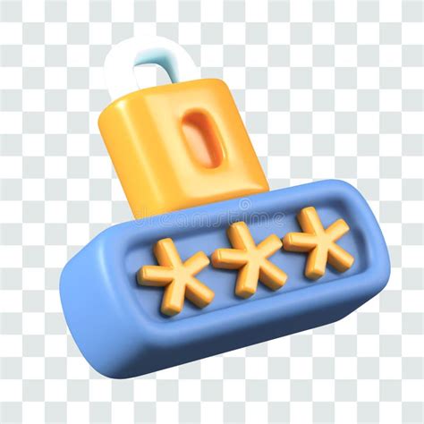 Padlock With Coded Password Control Of Access To Information Management Operations Stock