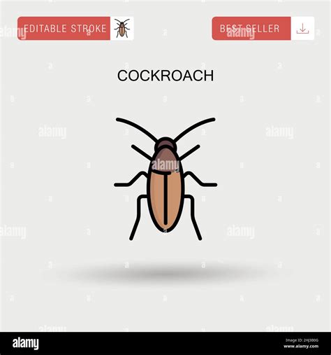 Cockroach Simple Vector Icon Stock Vector Image And Art Alamy