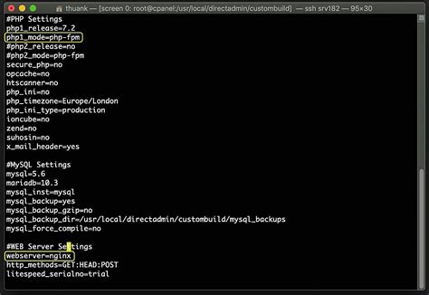Directadmin Dùng Custombuild để Thay đổi Webserver Từ Apache Sang