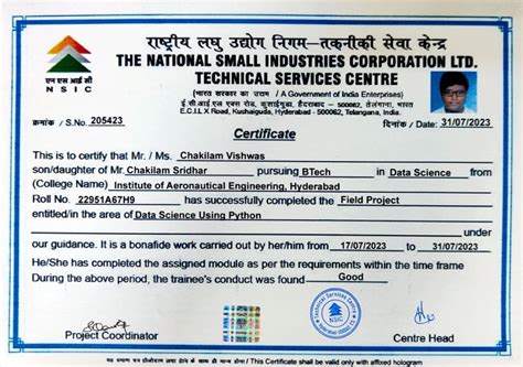 vishwas chakilam on linkedin datascience python nsic certification