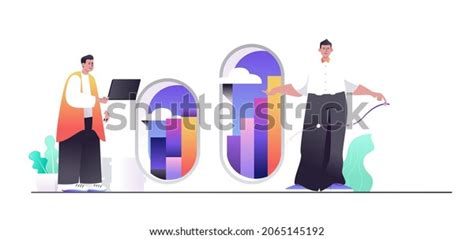 Data Analysis Concept Web Banner Analysts Stock Vector Royalty Free