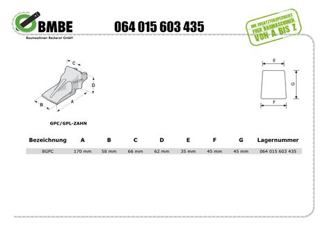 Bmbe 8gpc Zahnspitze 7003870687eulager