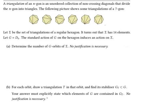Solved A Triangulation Of An N Gon Is An Unordered