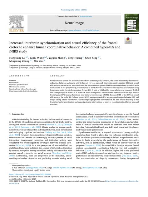 Pdf Increased Interbrain Synchronization And Neural Efficiency Of The Frontal Cortex To