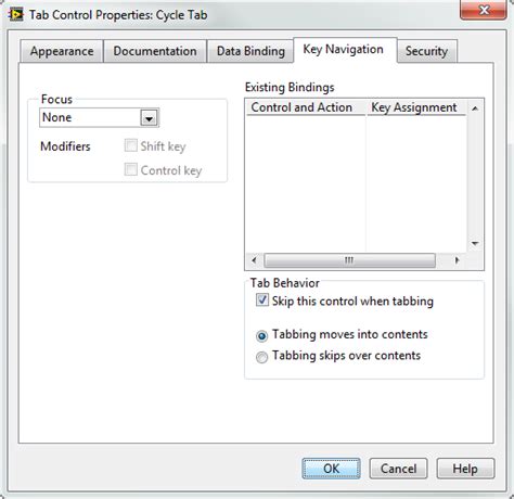 Tabbing Will Work For Clusters On Front Panel Ni Community