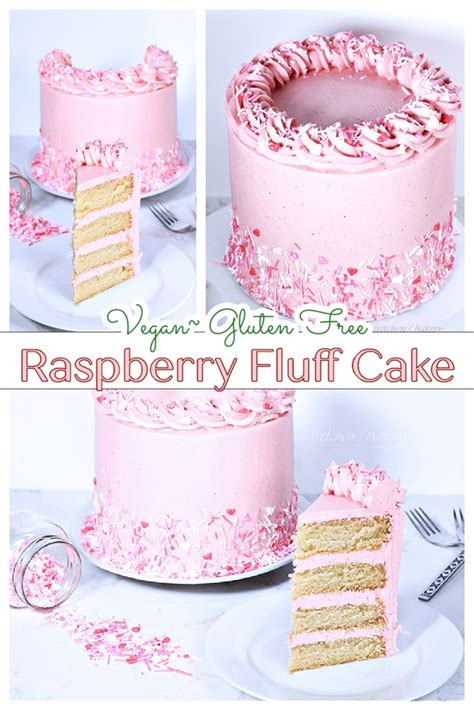 Vegan Raspberry Fluff Cake Gretchens Vegan Bakery