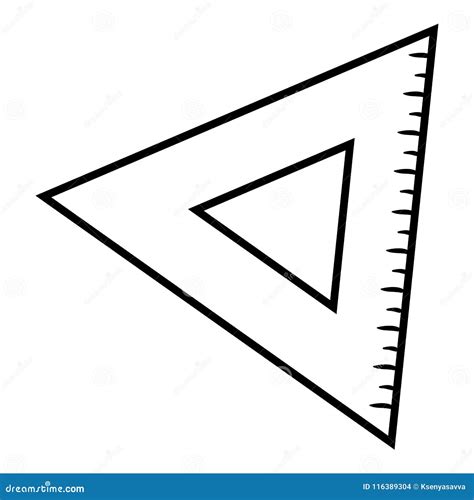 Triangle Ruler Cartoon Vector 10837373