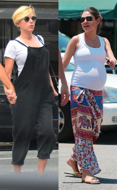 Pregnant Fashion Face Off Scarlett Johansson Vs Mila Kunis In Comfy